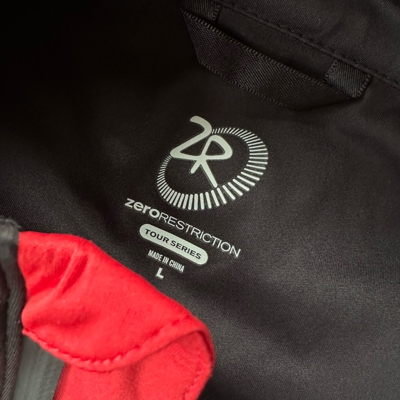 zero restriction | Jackets & Coats | Zero Restriction Golf Mens Red Black Full Zip Golf Jacket ...